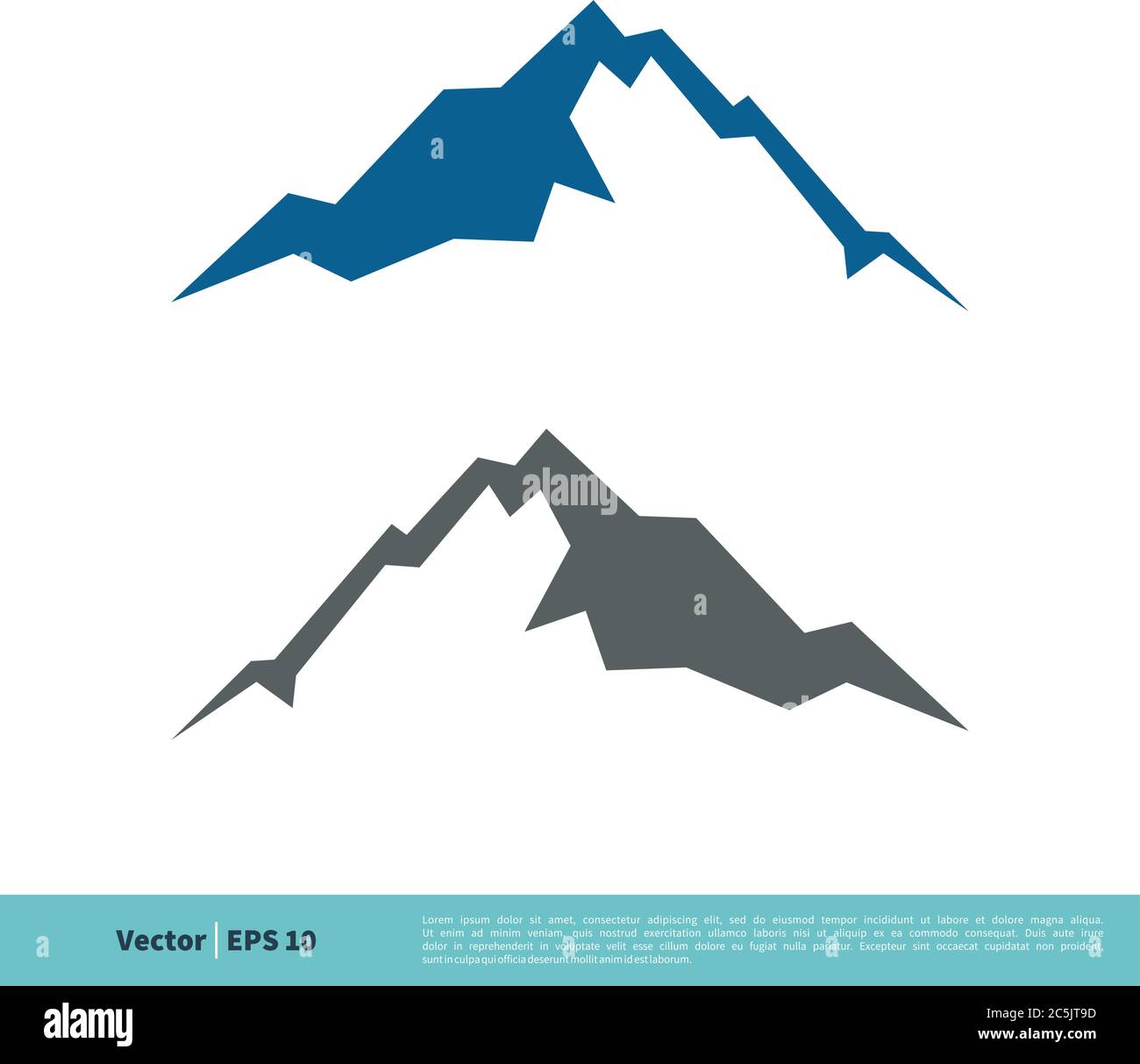 Stone / Rock Mountain Icon Vector Logo Template Illustration Design ...