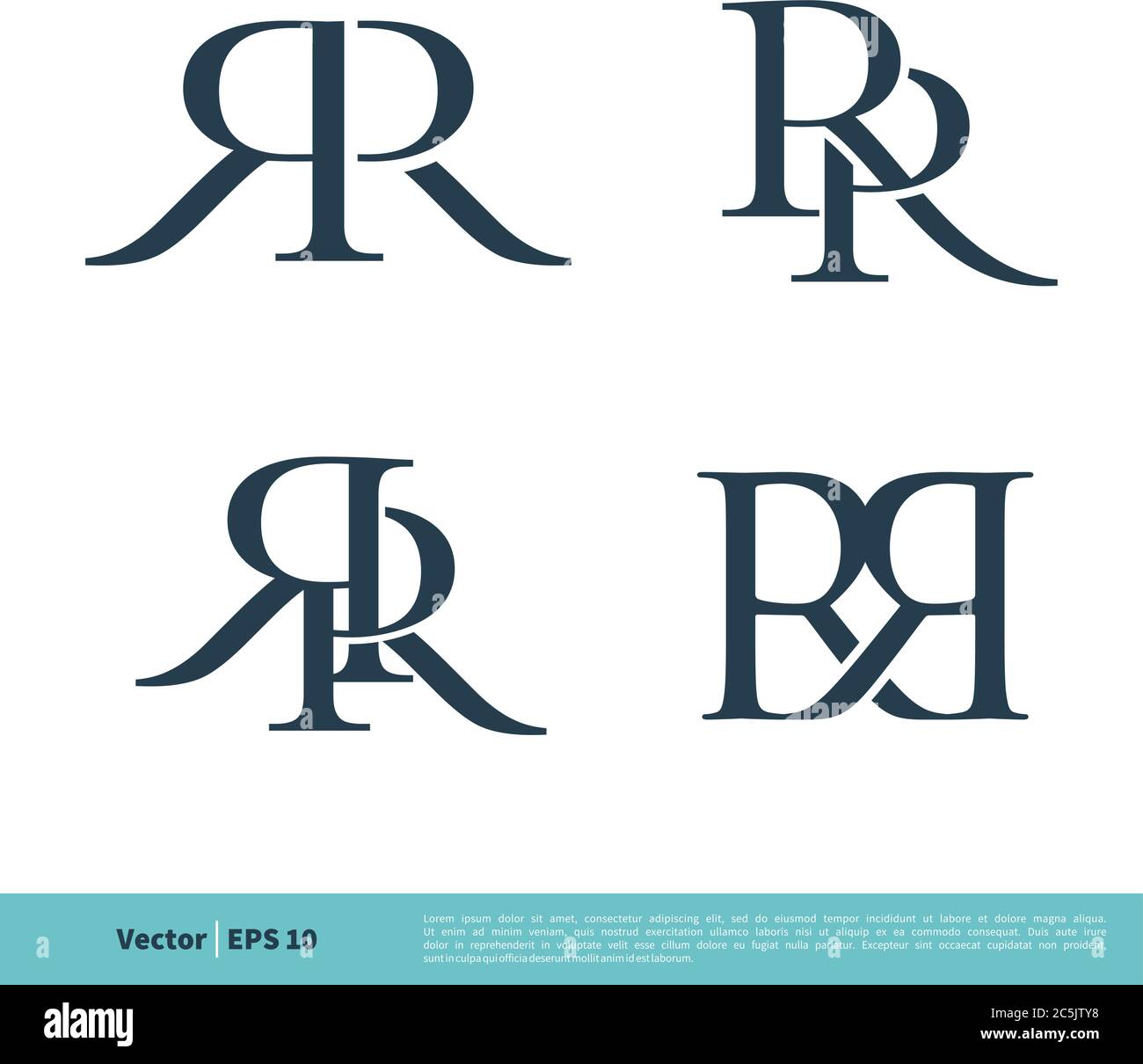 R R Letter Icon Vector Logo Template Illustration Design. Vector EPS 10 ...