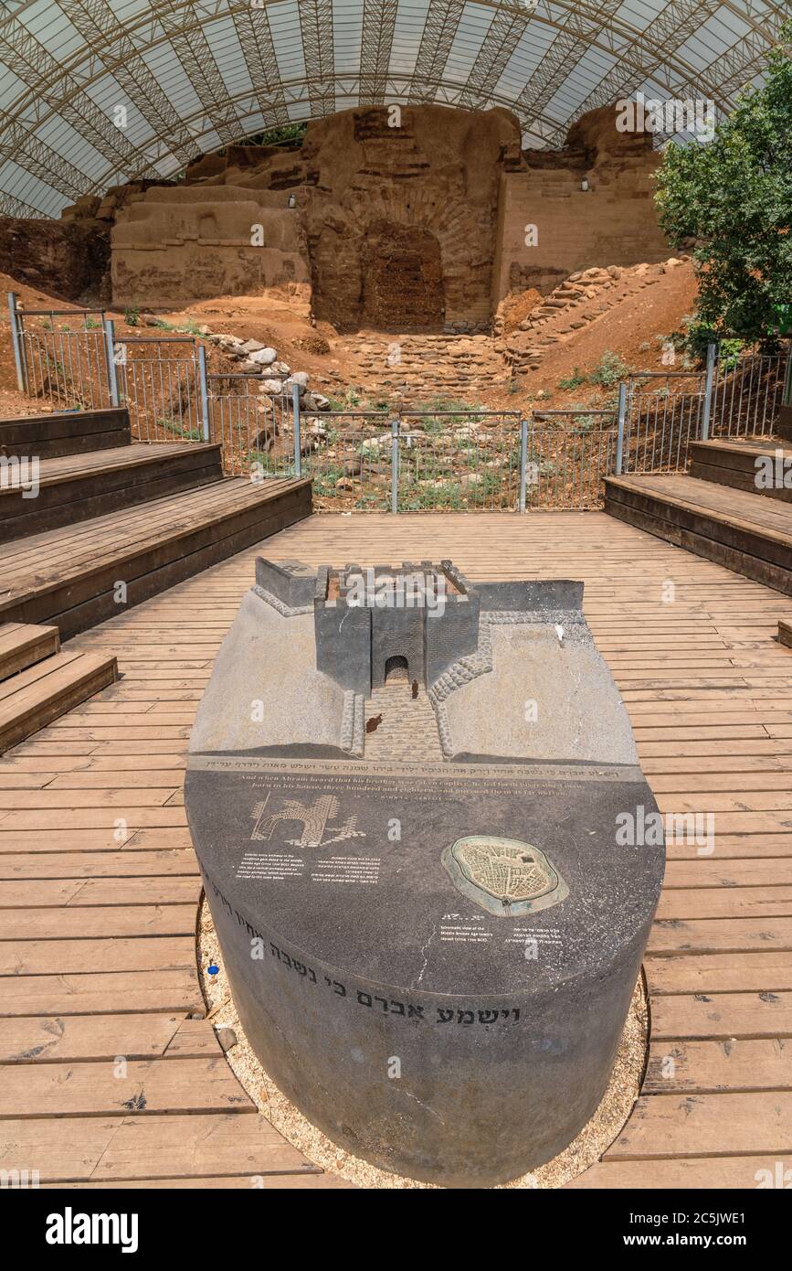 Israel, A model of the ancient Canaanite gate, called Abraham's Gate ...