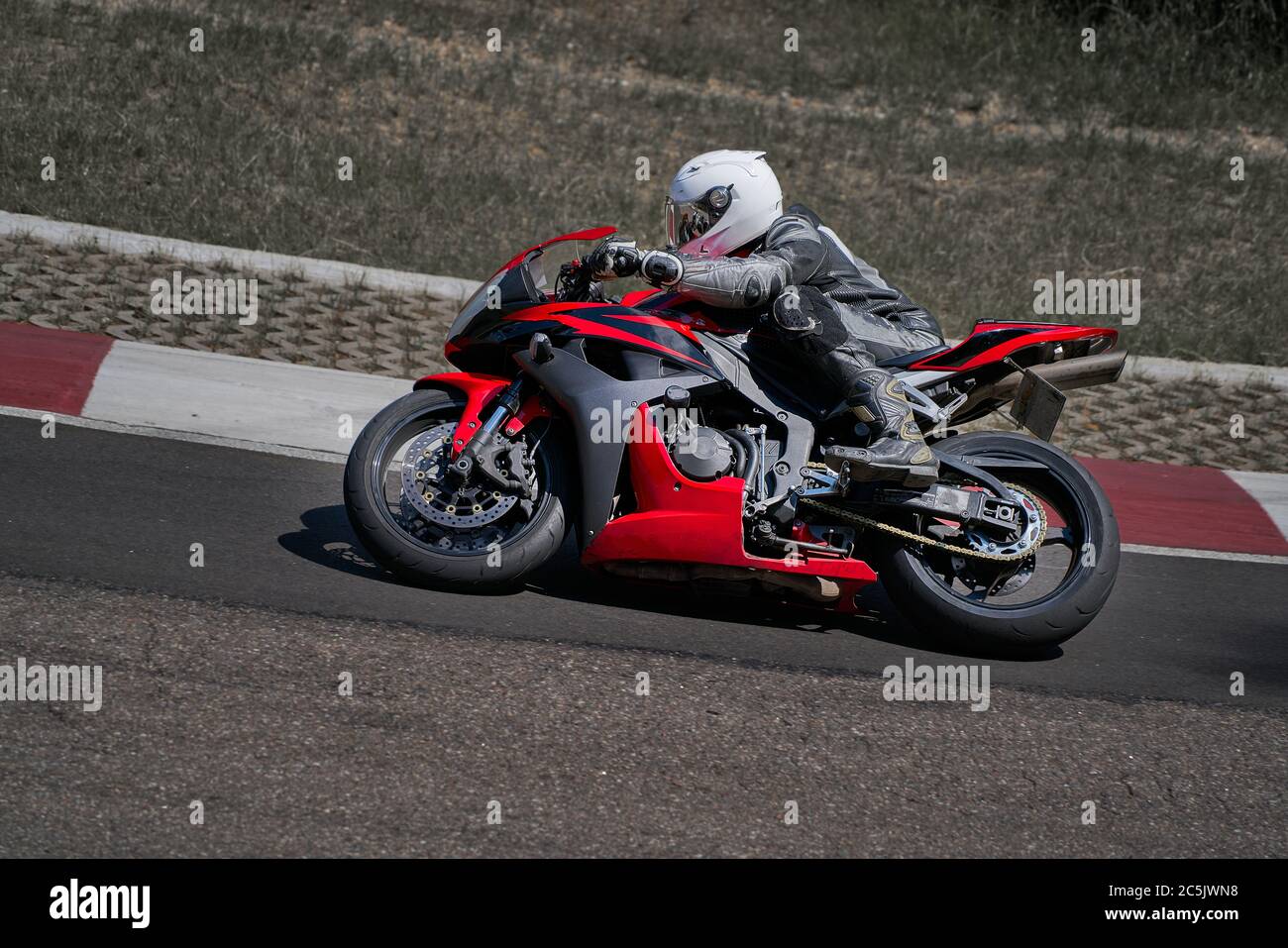 Man riding motorcycle in asphalt road curve with rural,motorcycle ...
