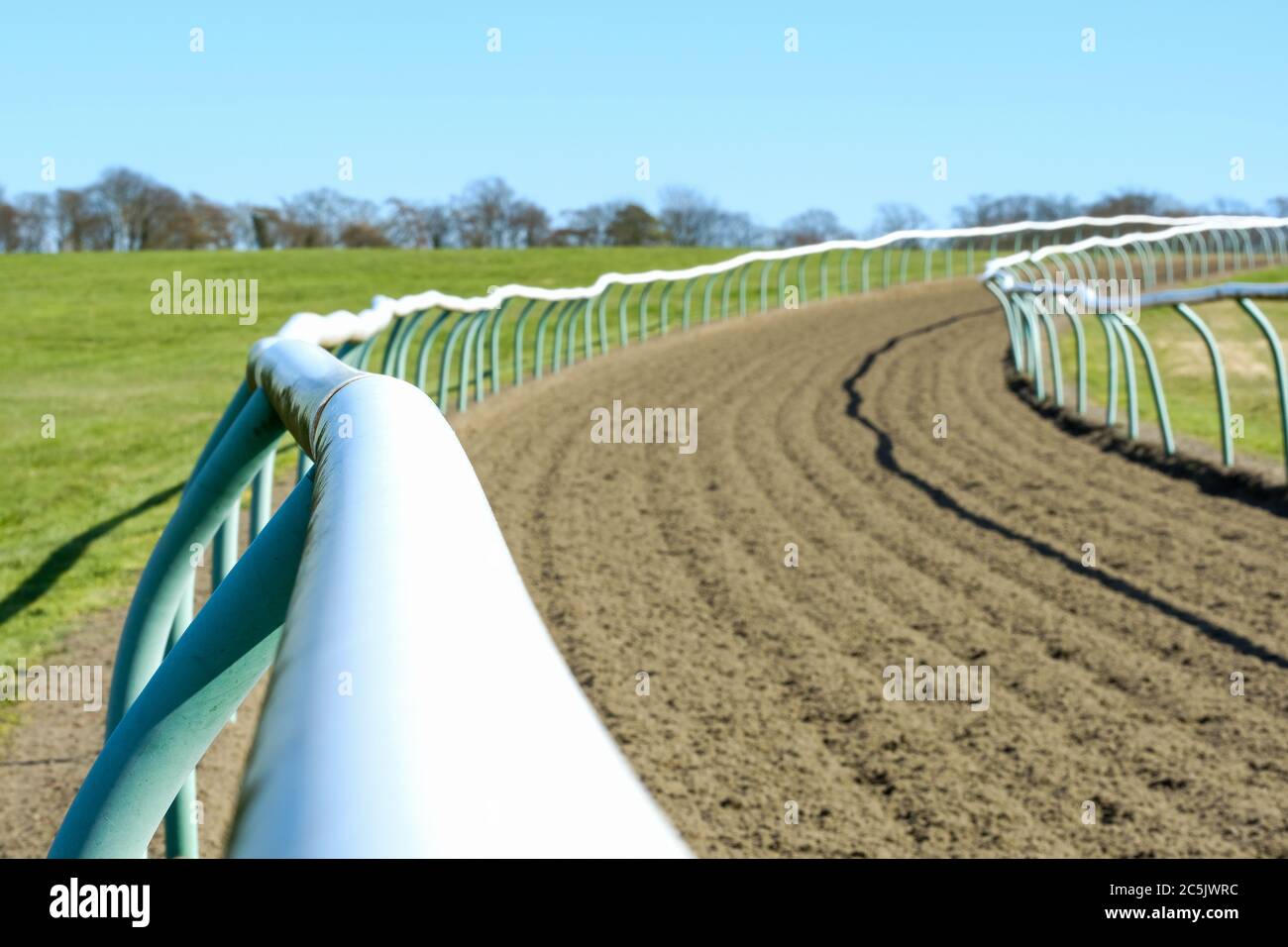 Shallow focus of light weight tubular fencing seen on a professional ...