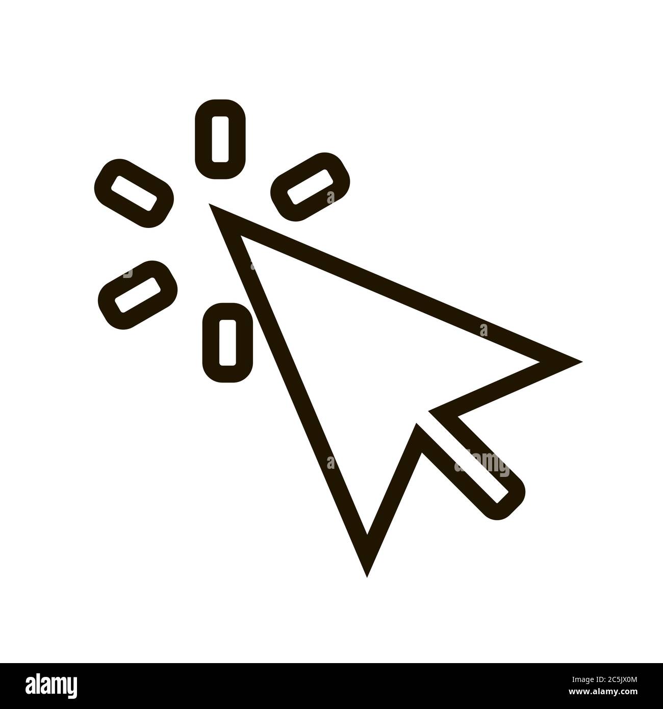 Mouse click cursor icon in trendy flat style isolated. Eps 10 Stock ...