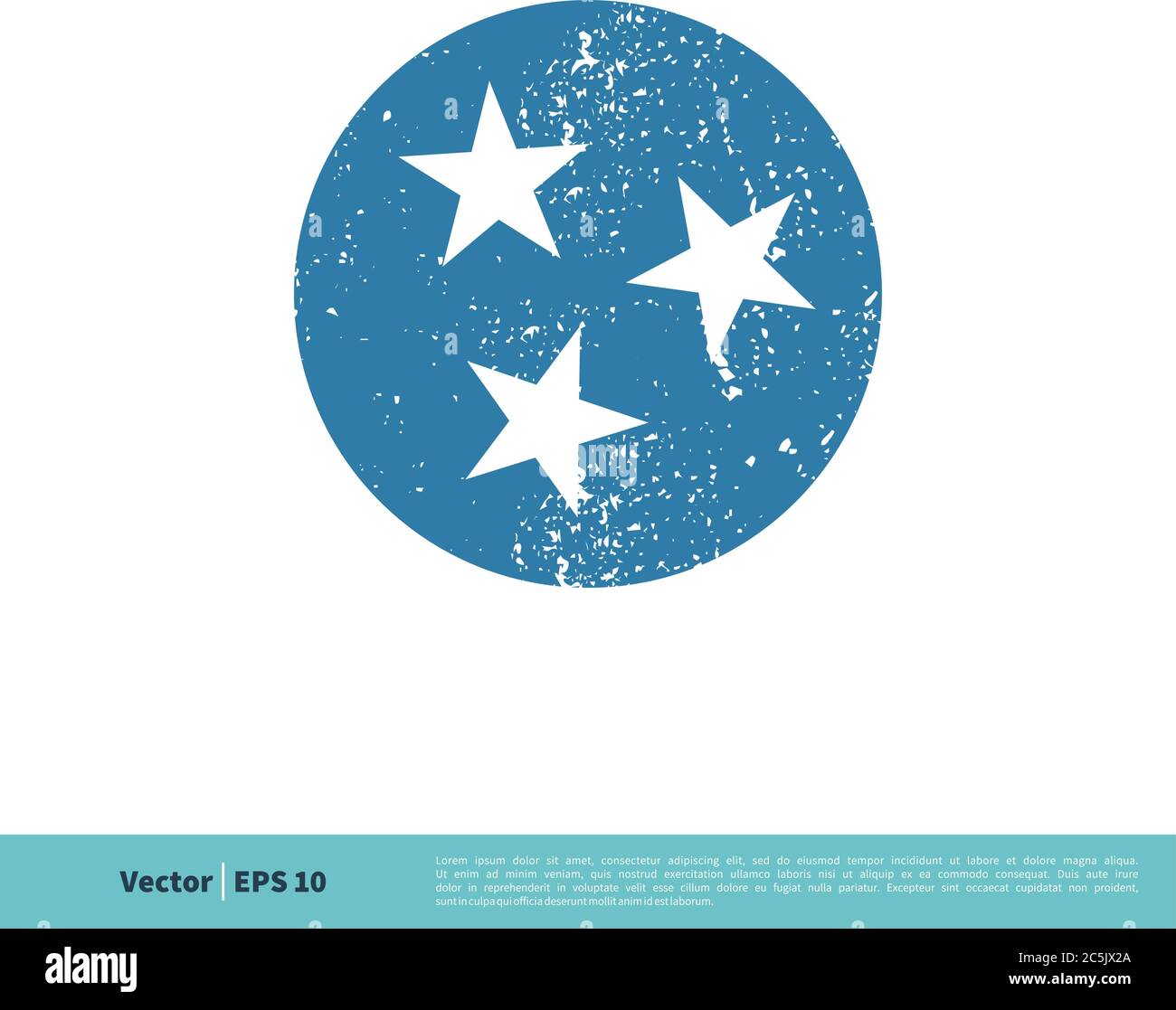 Tennessee Flag Icon Vector Logo Template Illustration Design. Vector ...