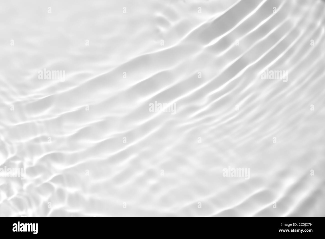 Closeup of desaturated transparent clear calm water surface texture ...