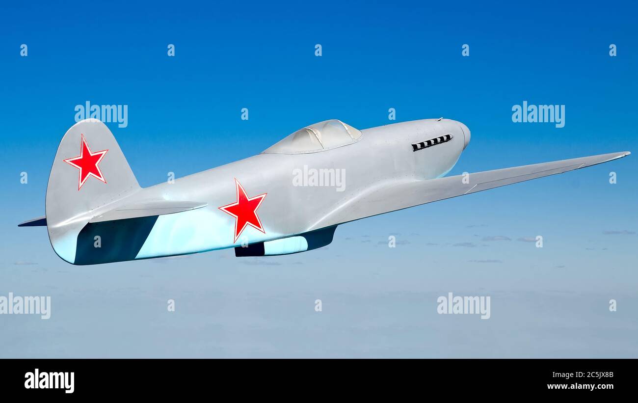 Soviet military fighter Yak-3 (mock). Isolated on white Stock Photo - Alamy