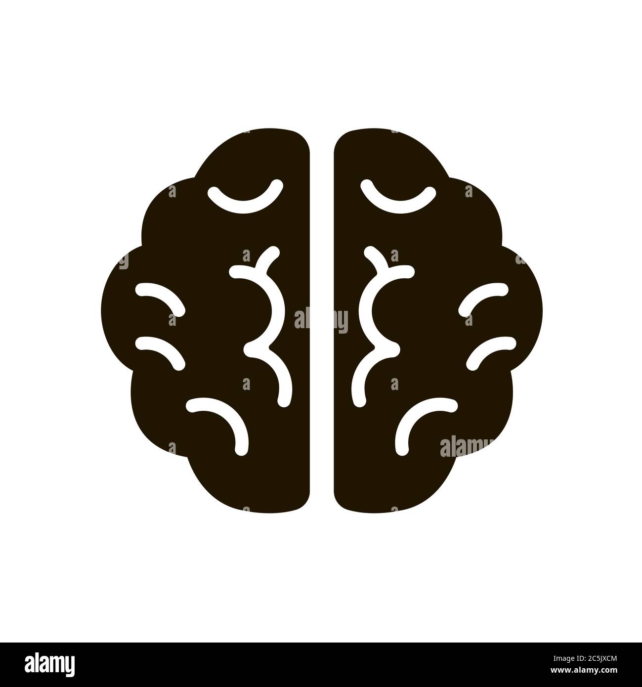 Human brain icon in trendy flat style isolated on white background. Eps ...