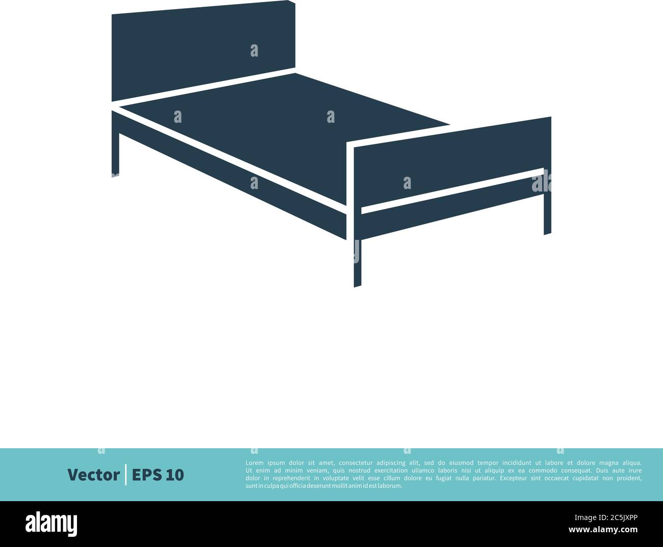 Bed Icon Vector Logo Template Illustration Design. Vector EPS 10 Stock ...