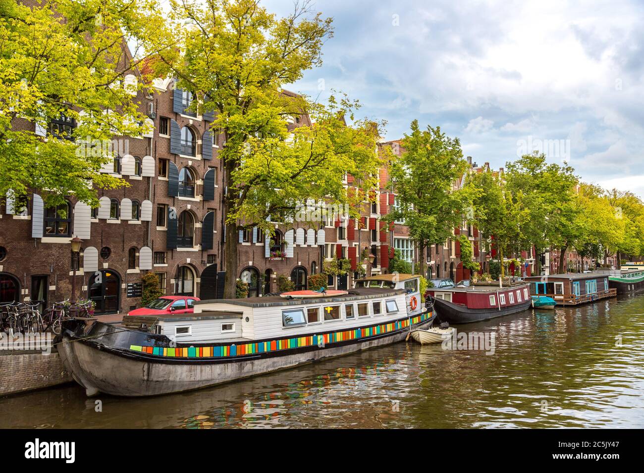 Canals of Amsterdam. Amsterdam is the capital and most populous city of the Netherlands Stock ...