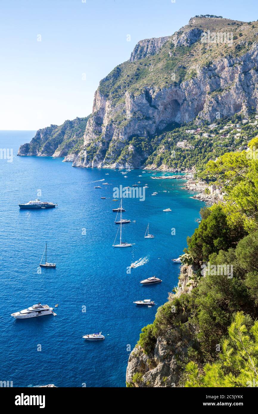 Capri island in a beautiful summer day in Italy Stock Photo - Alamy