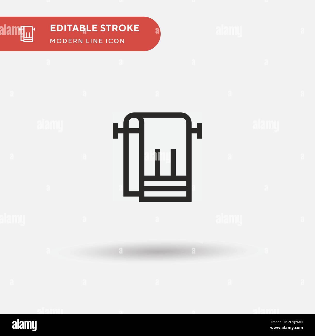 Towel Simple vector icon. Illustration symbol design template for web ...