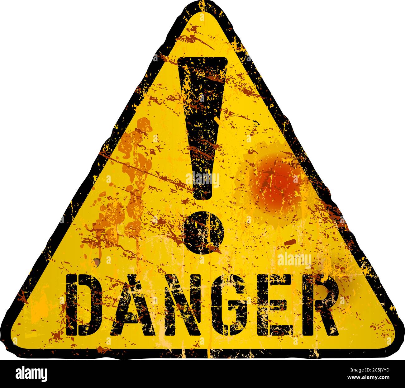 grungy danger sign, vector illustration Stock Vector Image & Art - Alamy