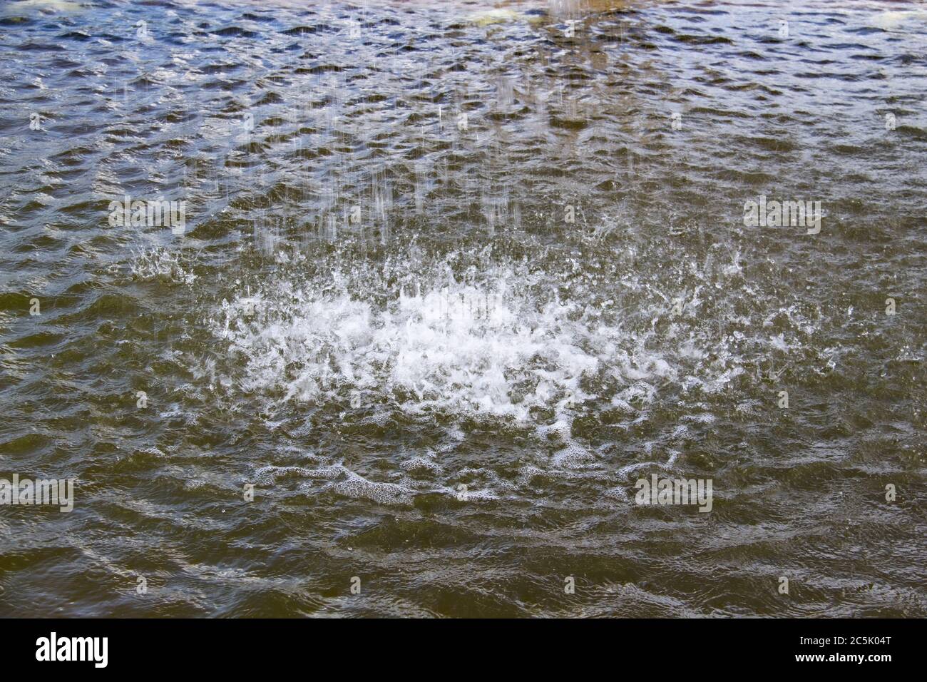 A splashing water in the water Stock Photo - Alamy