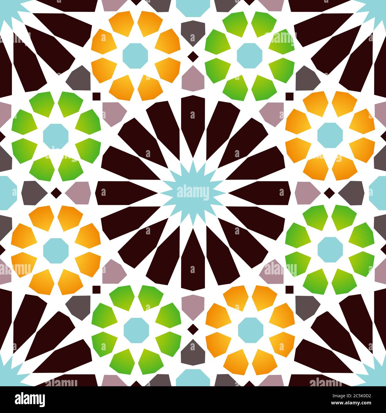 Colorful traditional arabic seamless pattern. Geometric design, perfect ...