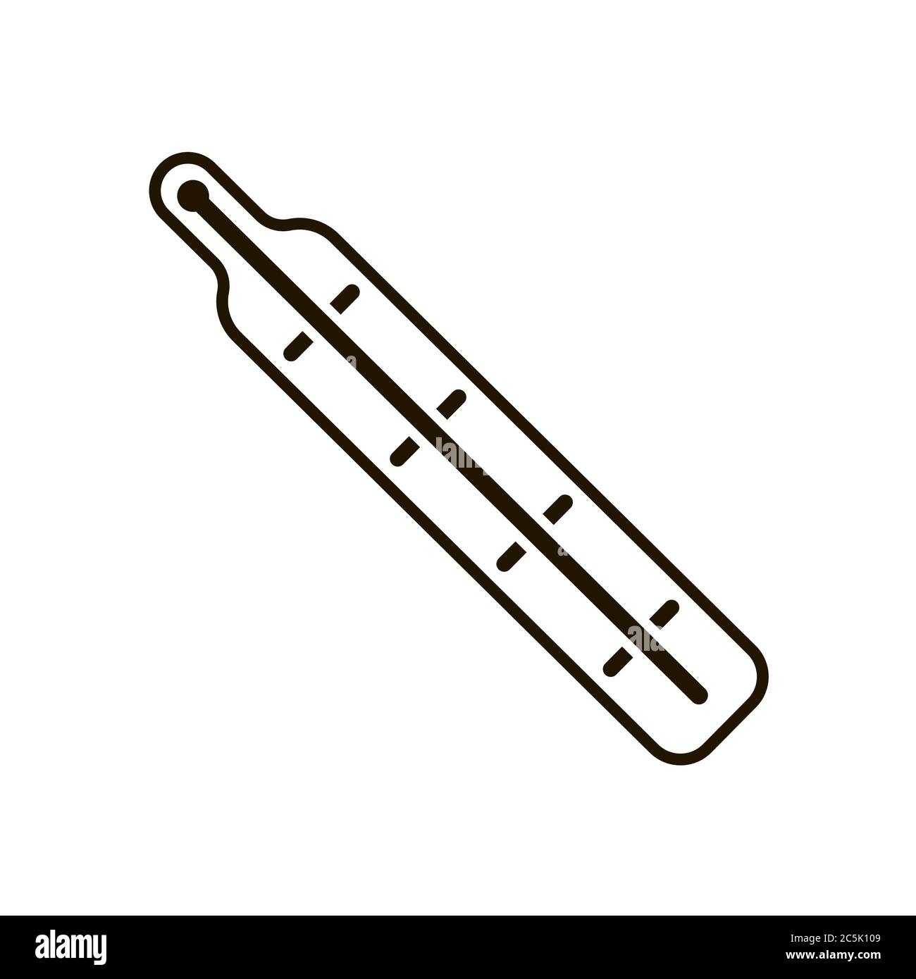 Temperature meter icon in trendy flat style isolated on white ...