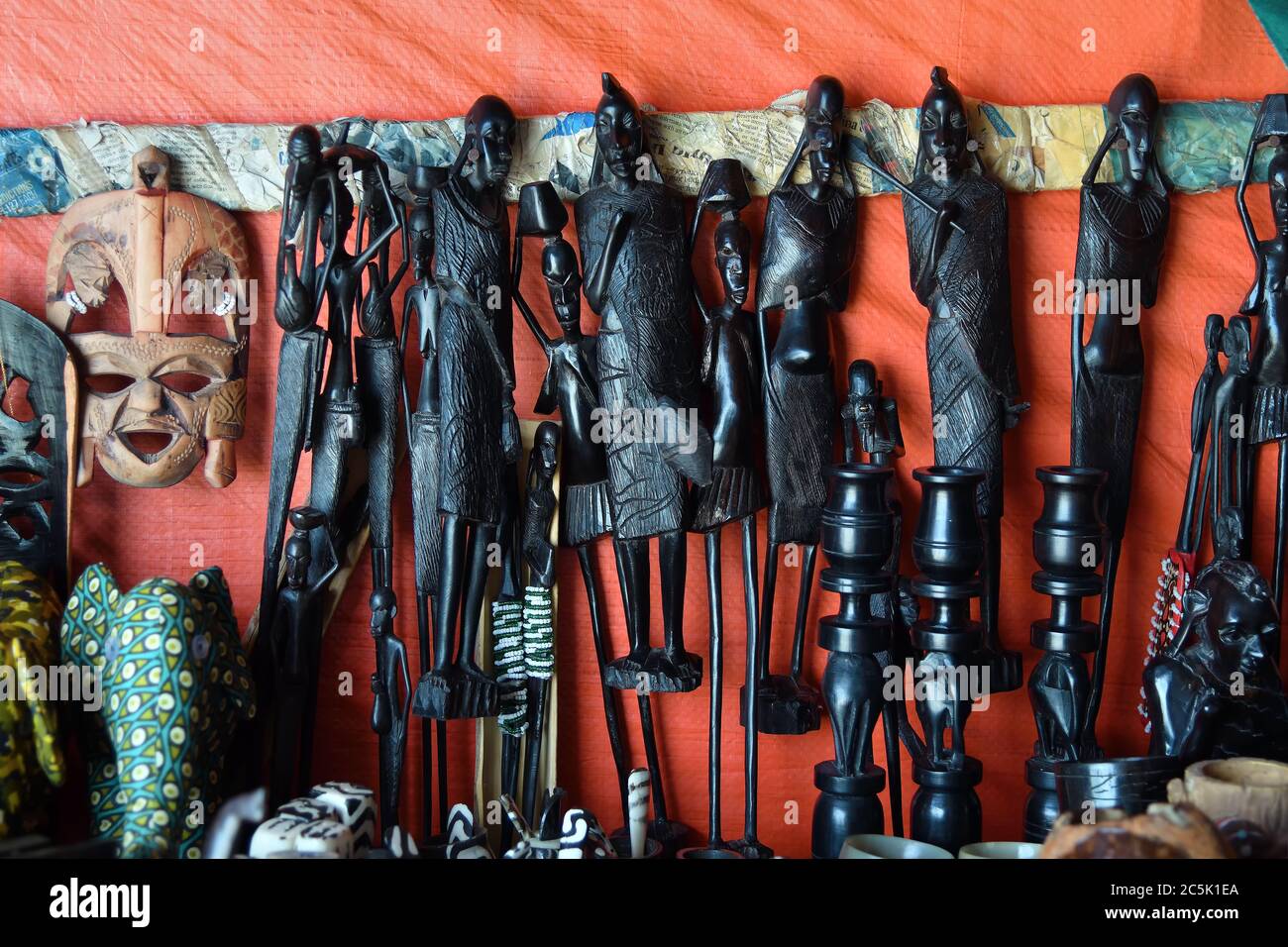 Handcrafted or handmade african souvenir. Traditional african primitive ...