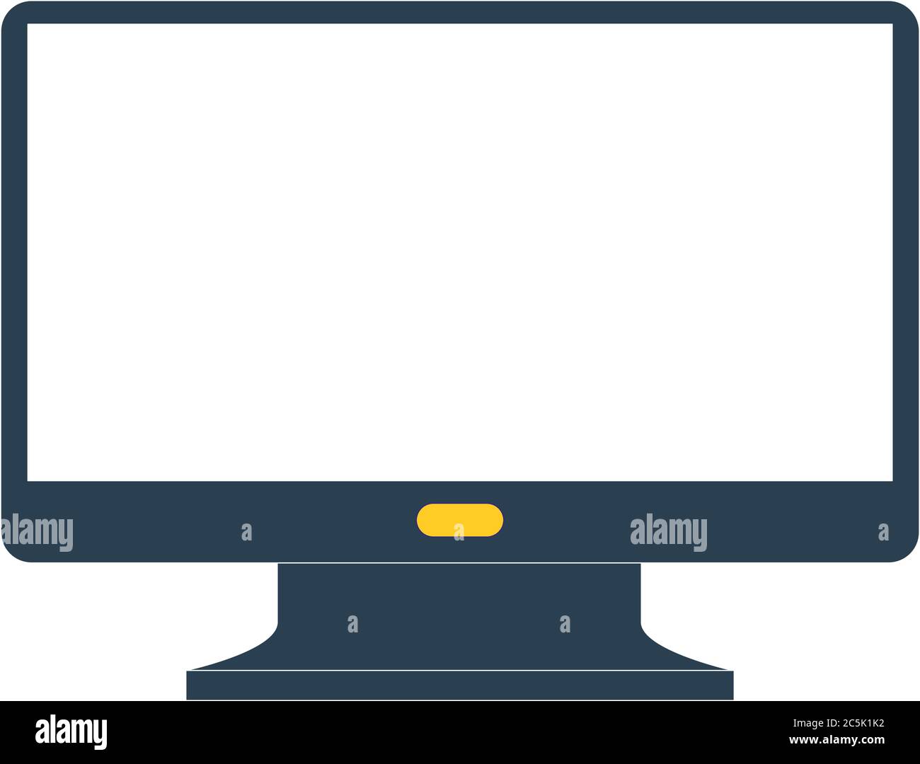 Vector design a computer monitor display isolated on white background ...