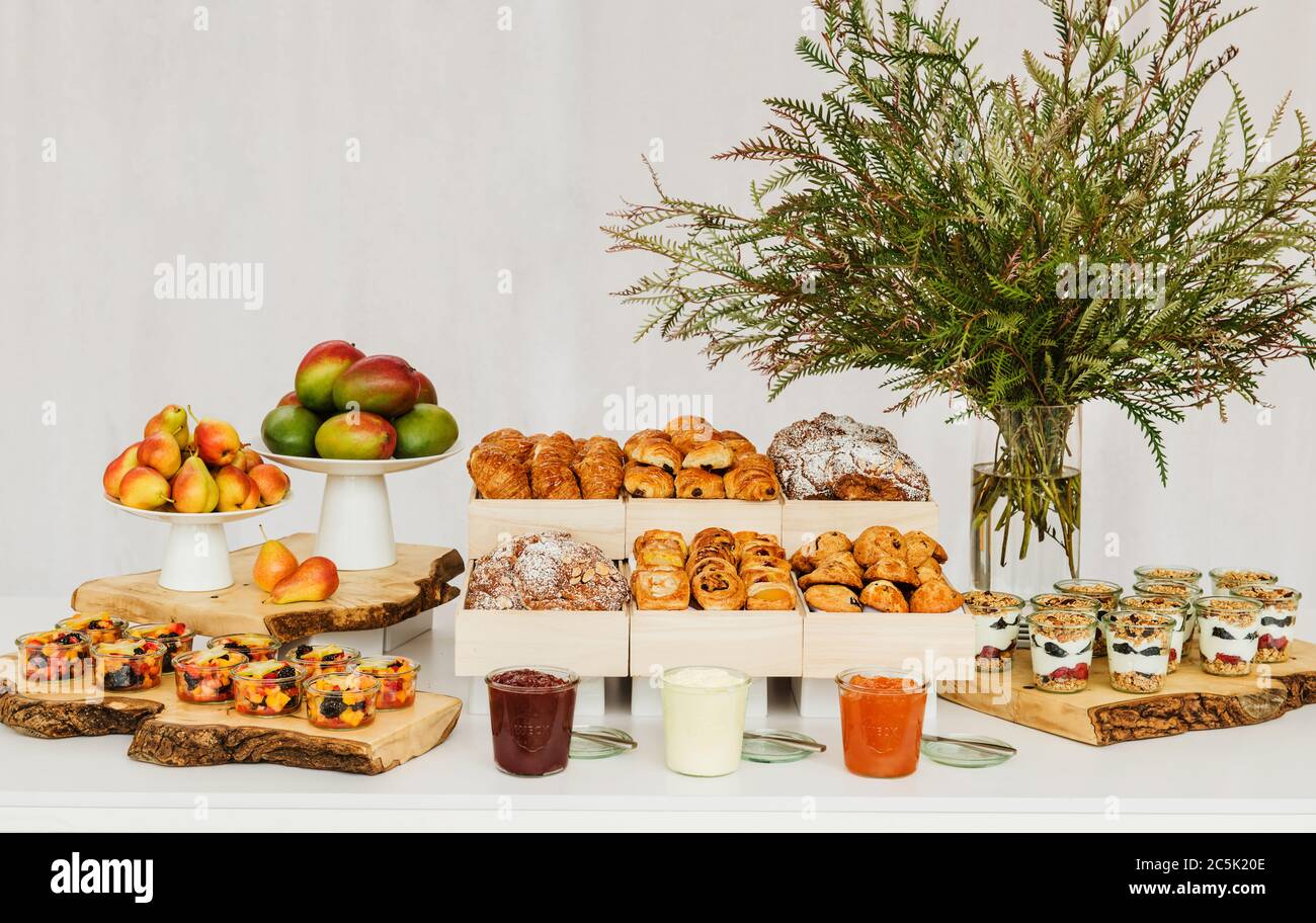 Breakfast Pastries And Fruit