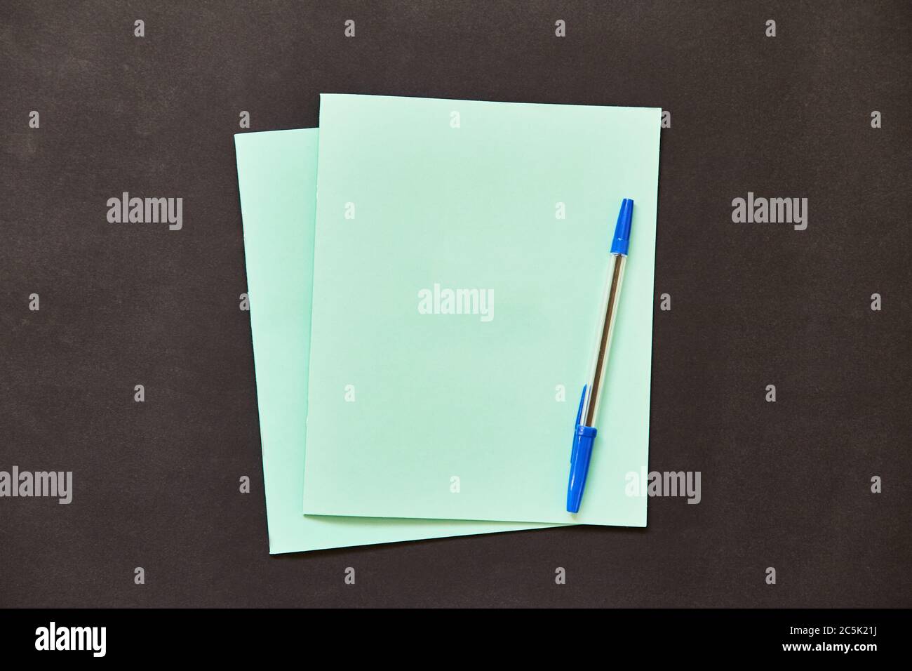 exercise book with pencil Stock Photo - Alamy