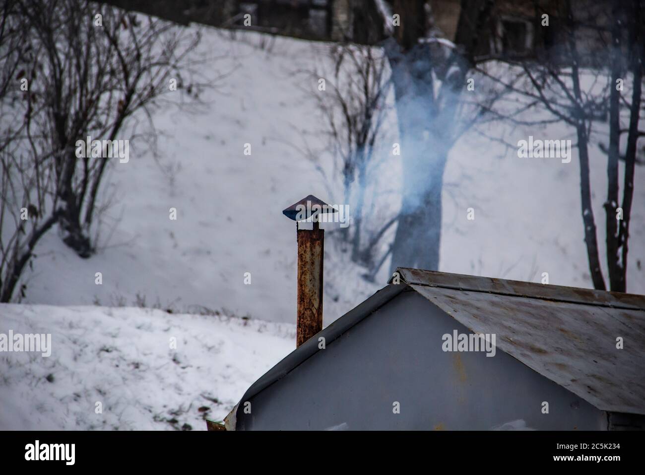 Pipe smoke in winter hi-res stock photography and images - Alamy