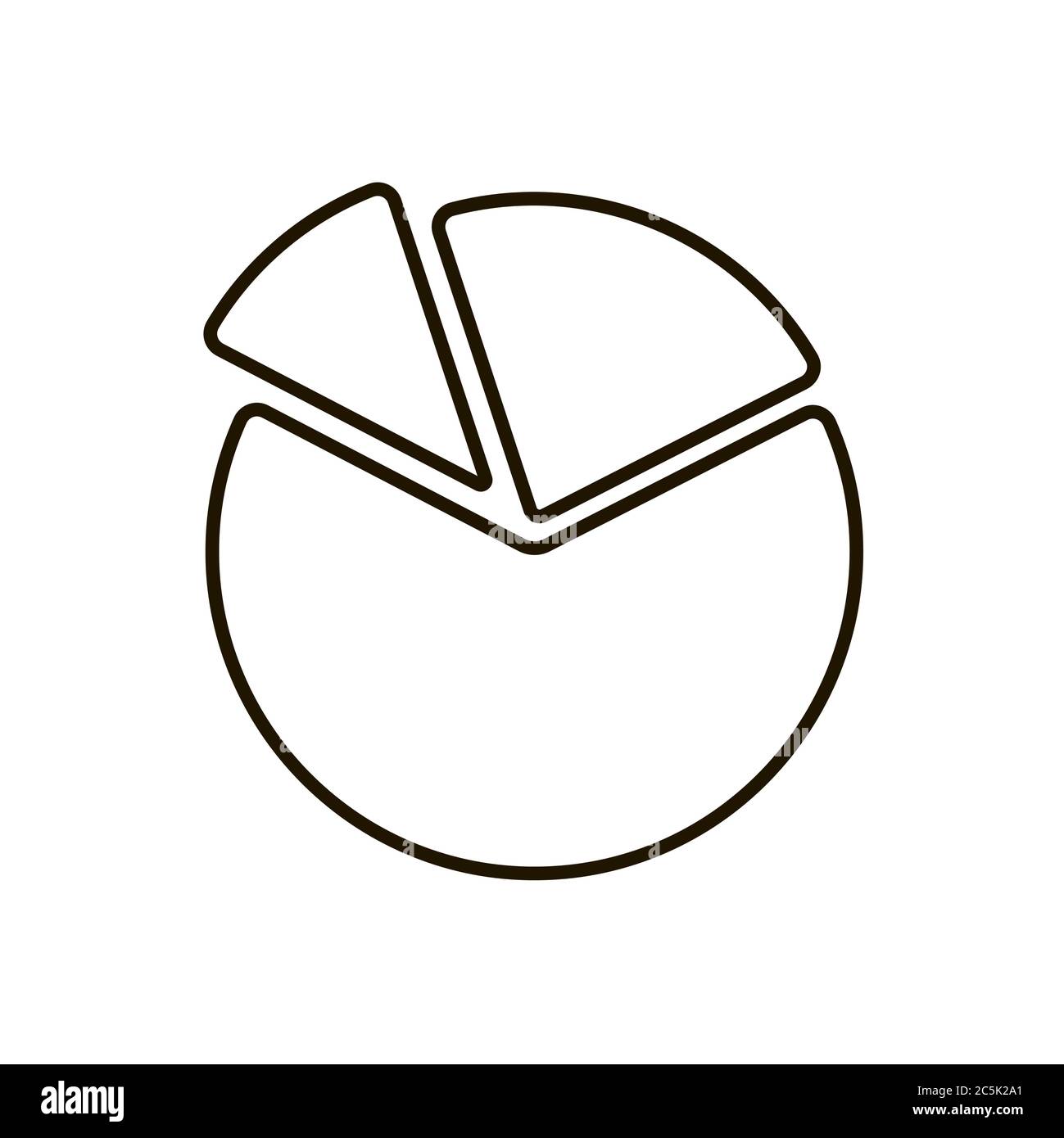 Profit chart icon in trendy flat style isolated on white background ...