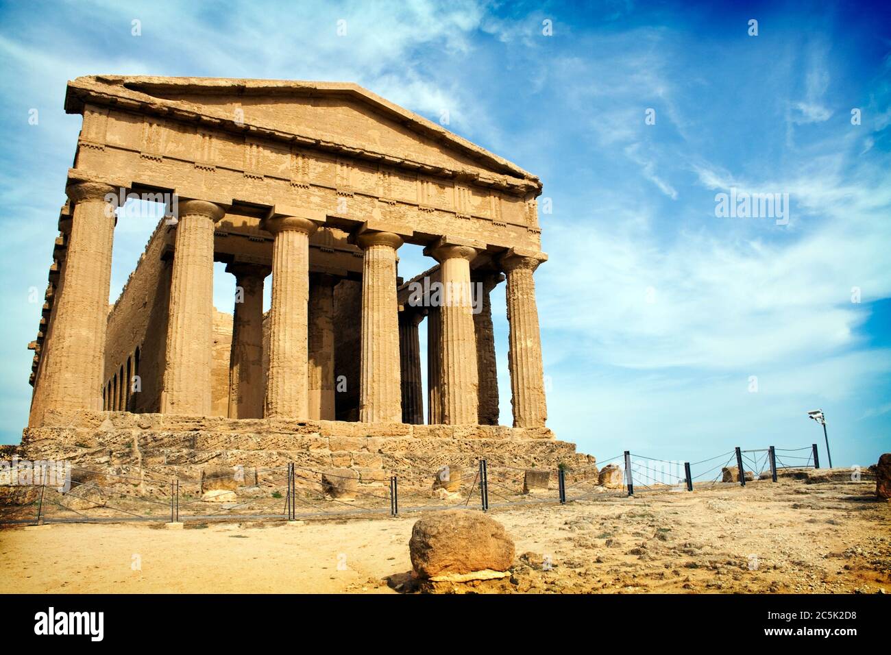 Ancient Greek temple in the Valley of the Temples in Sicily, Italy ...