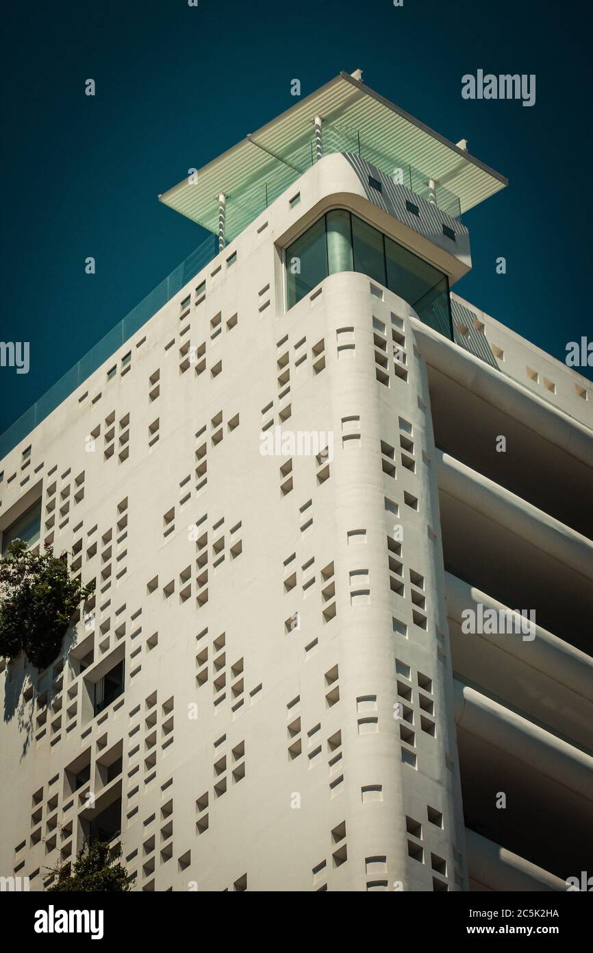 Nicosia Cyprus 03 July 2020 View of the facade of a modern building ...