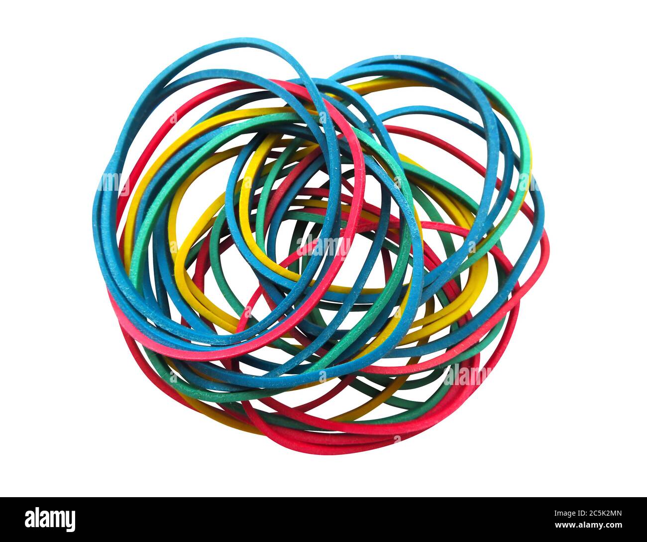 Colorful rubber bands isolated on white. Clipping Path included Stock ...