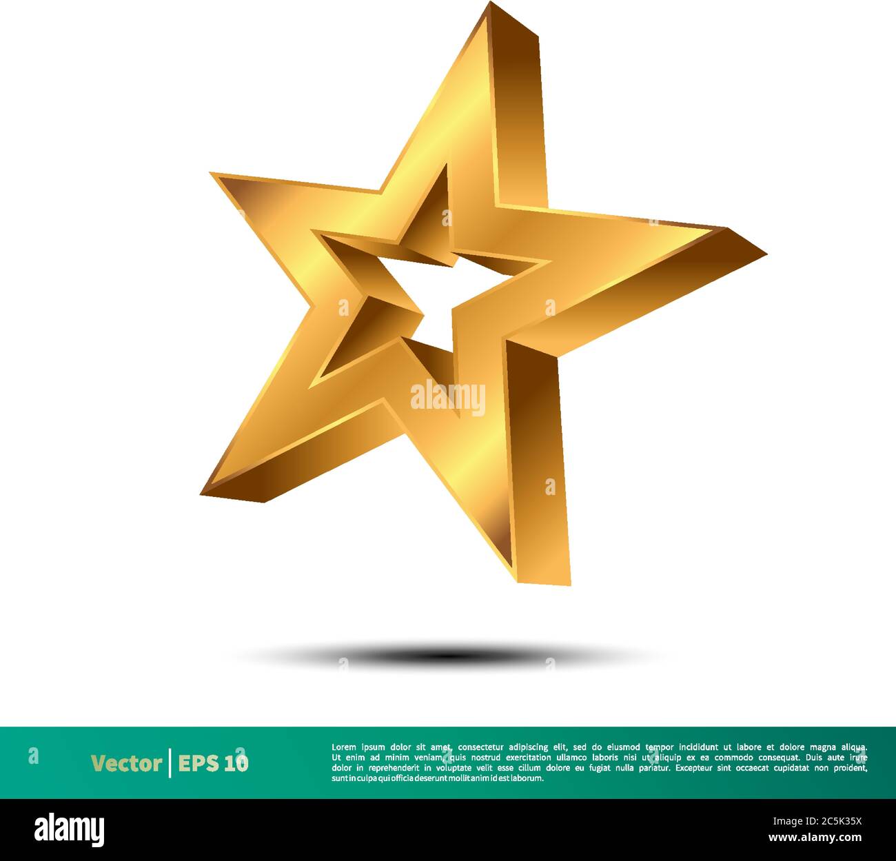 Gold Star Icon Vector Logo Template Illustration Design. Vector EPS 10 ...