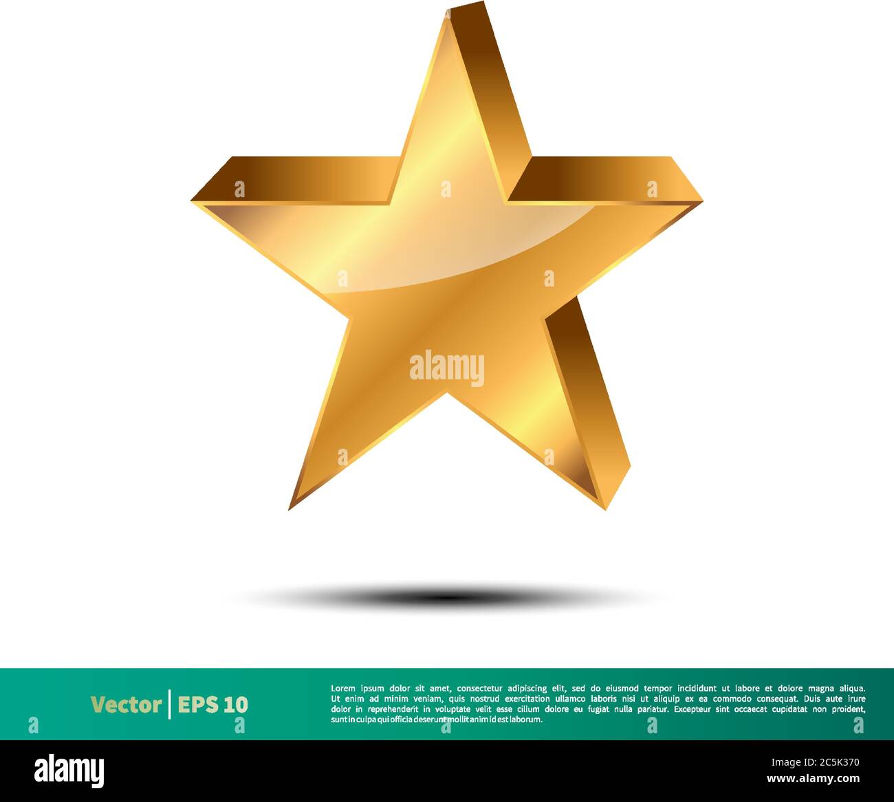 Gold Star Icon Vector Logo Template Illustration Design. Vector EPS 10 ...