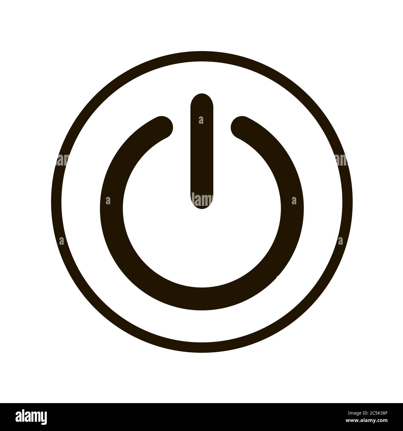 Power button icon in trendy flat style isolated. Illustration eps 10 ...