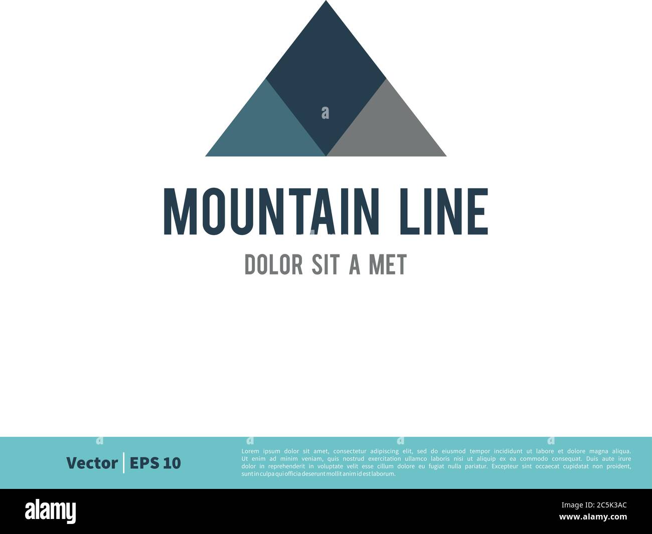 Stone / Rock Mountain Icon Vector Logo Template Illustration Design ...