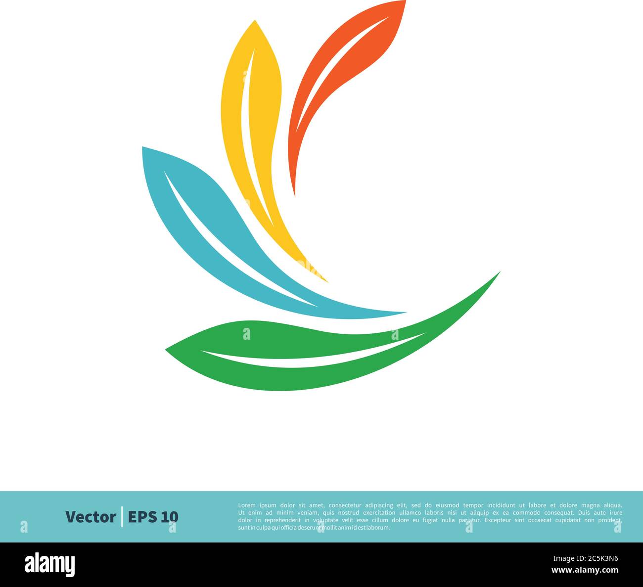 Colorful Leaves Logo Template Illustration Design. Vector EPS 10 Stock ...