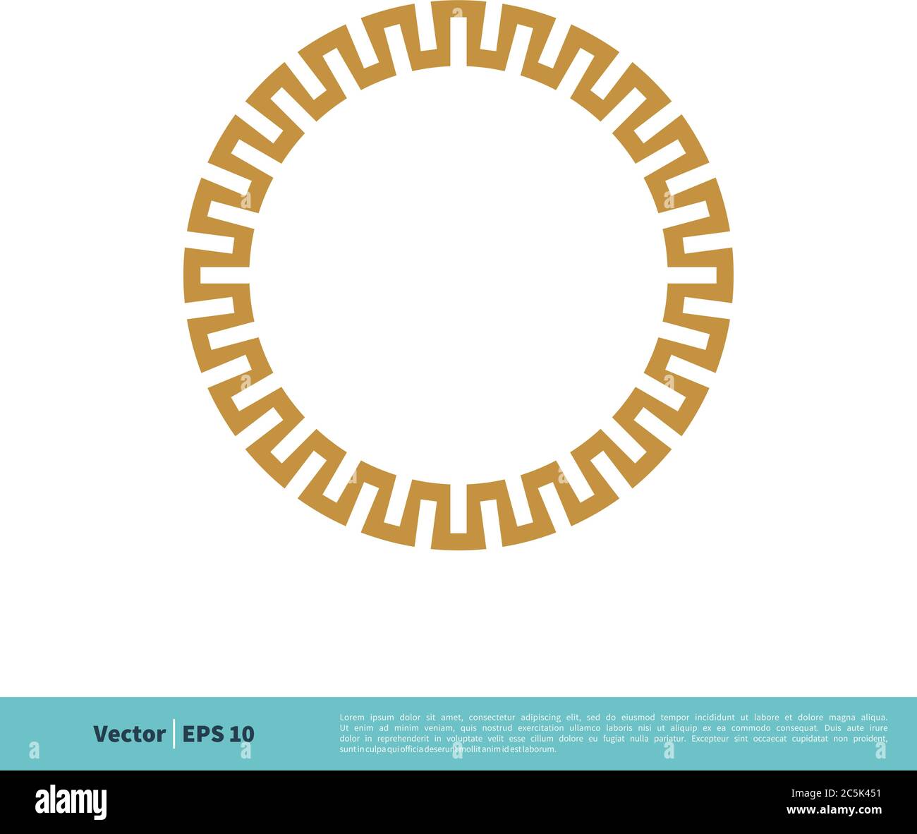 Circle Border Ornamental Icon Vector Logo Template Illustration Design ...