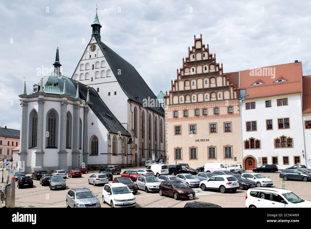 Freiberg, Germany. 03rd July, 2020. Cars are parked in front of the ...