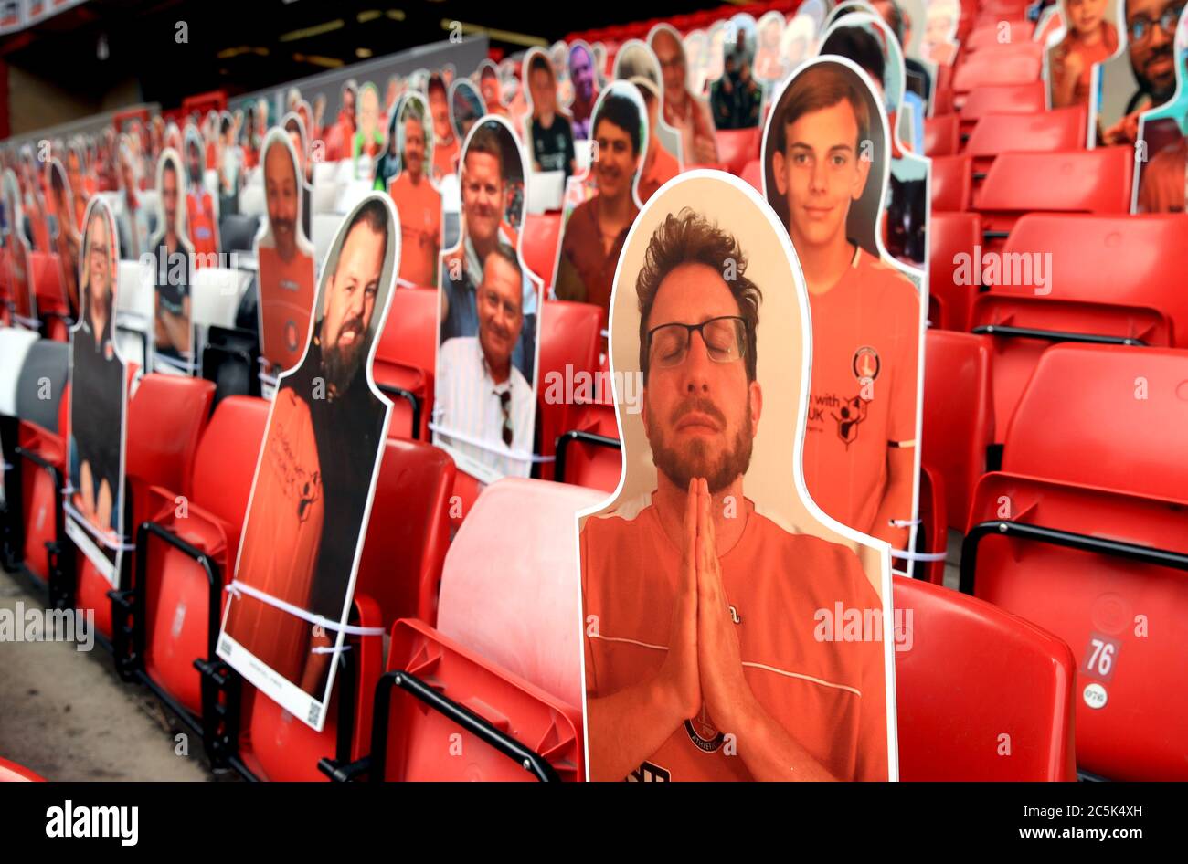 Cardboard cut outs of fans in the stands prior to the Sky Bet ...