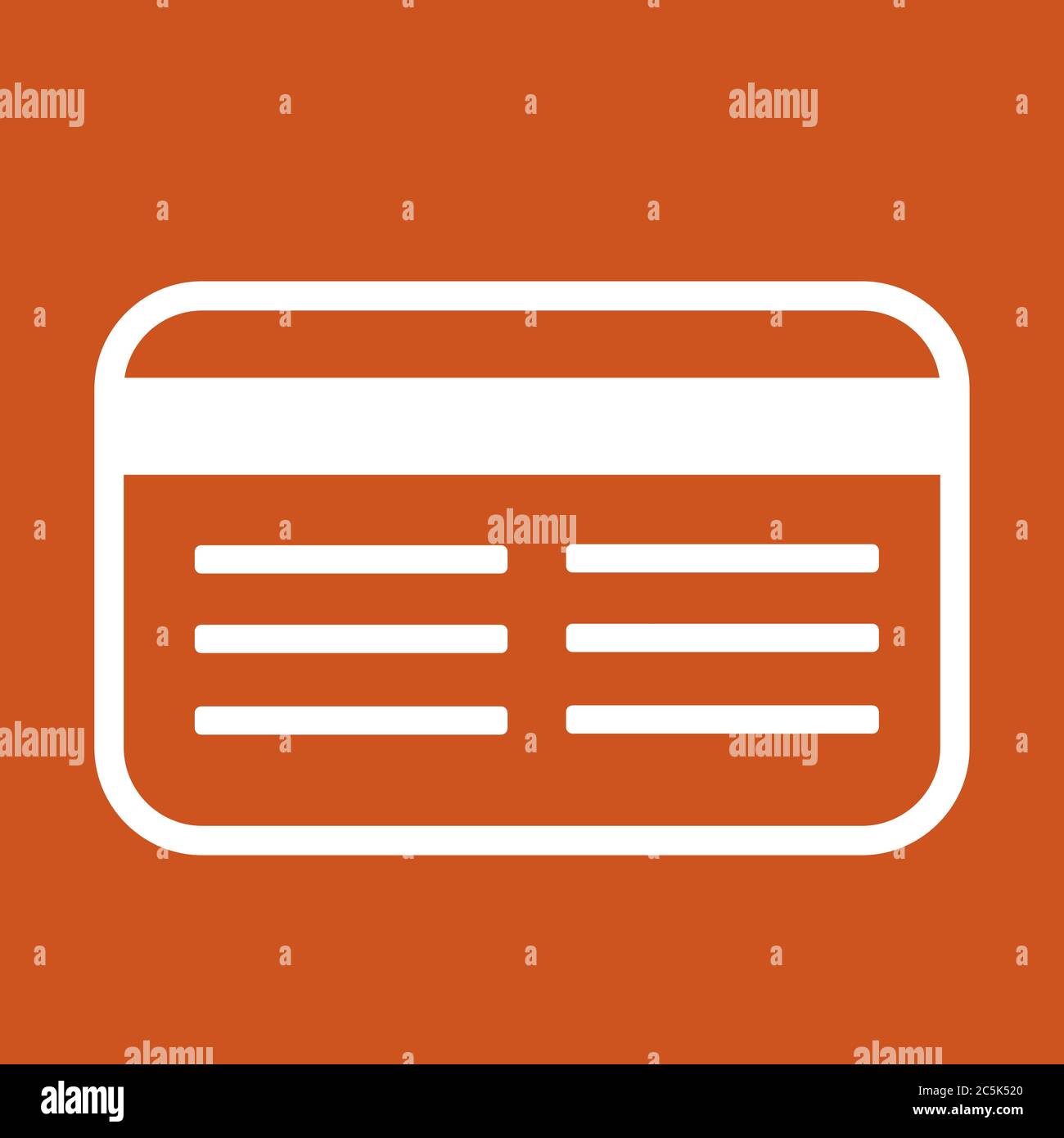 Credit card icon isolated on purple background. Vector illustration ...