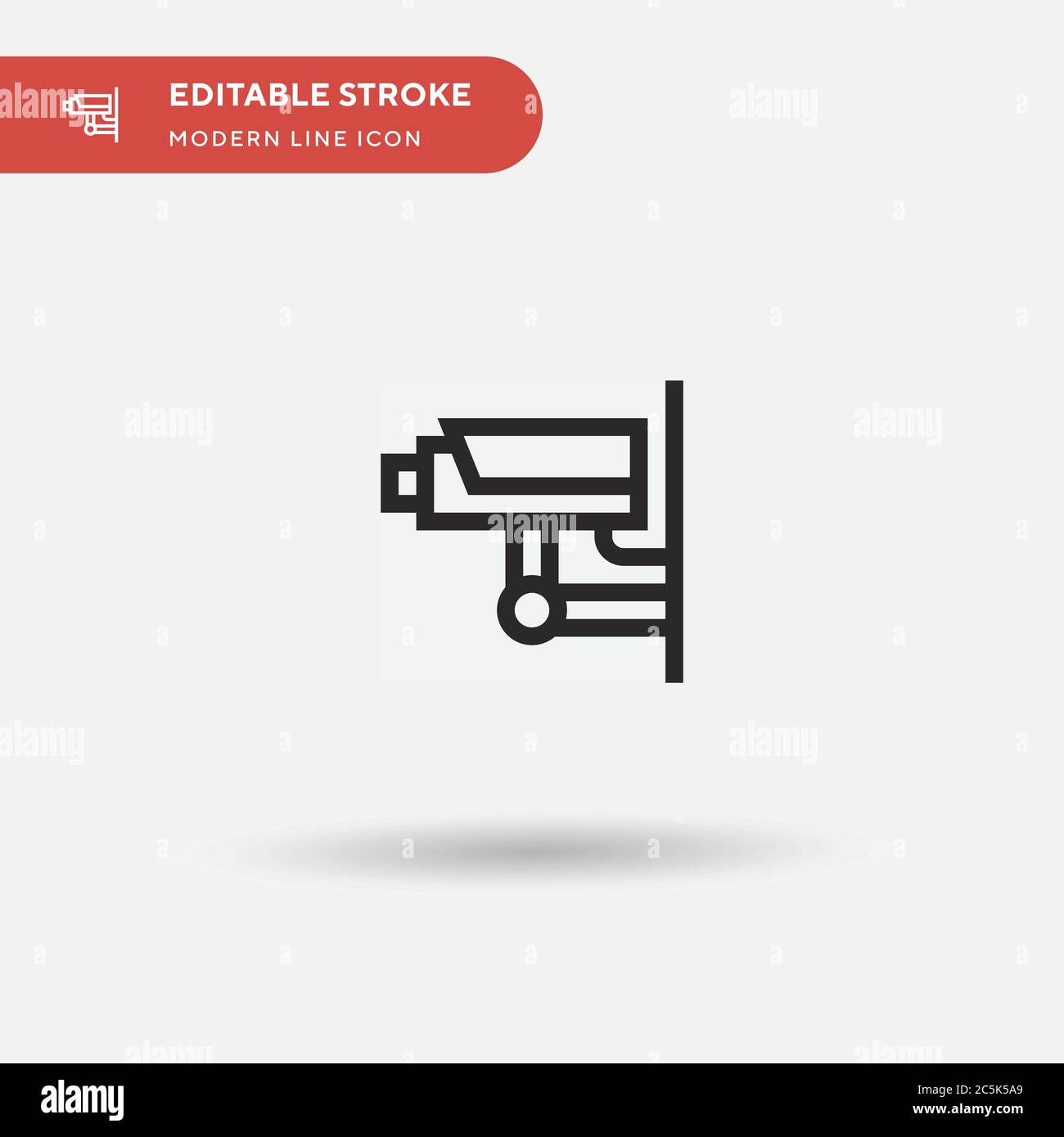 Security Camera Simple vector icon. Illustration symbol design template ...