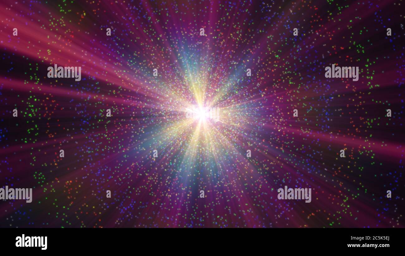 atom particle ray light in space color abstract Stock Photo - Alamy