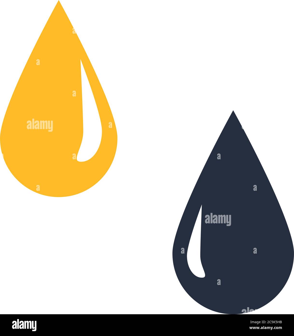 Vector drop of oil isolated on white background. Vector illustration ...