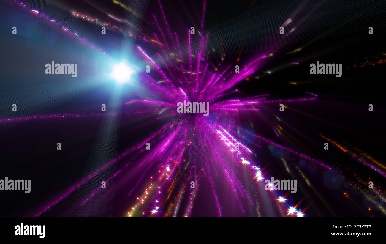 fireworks explosion light effect at night sky Stock Photo - Alamy