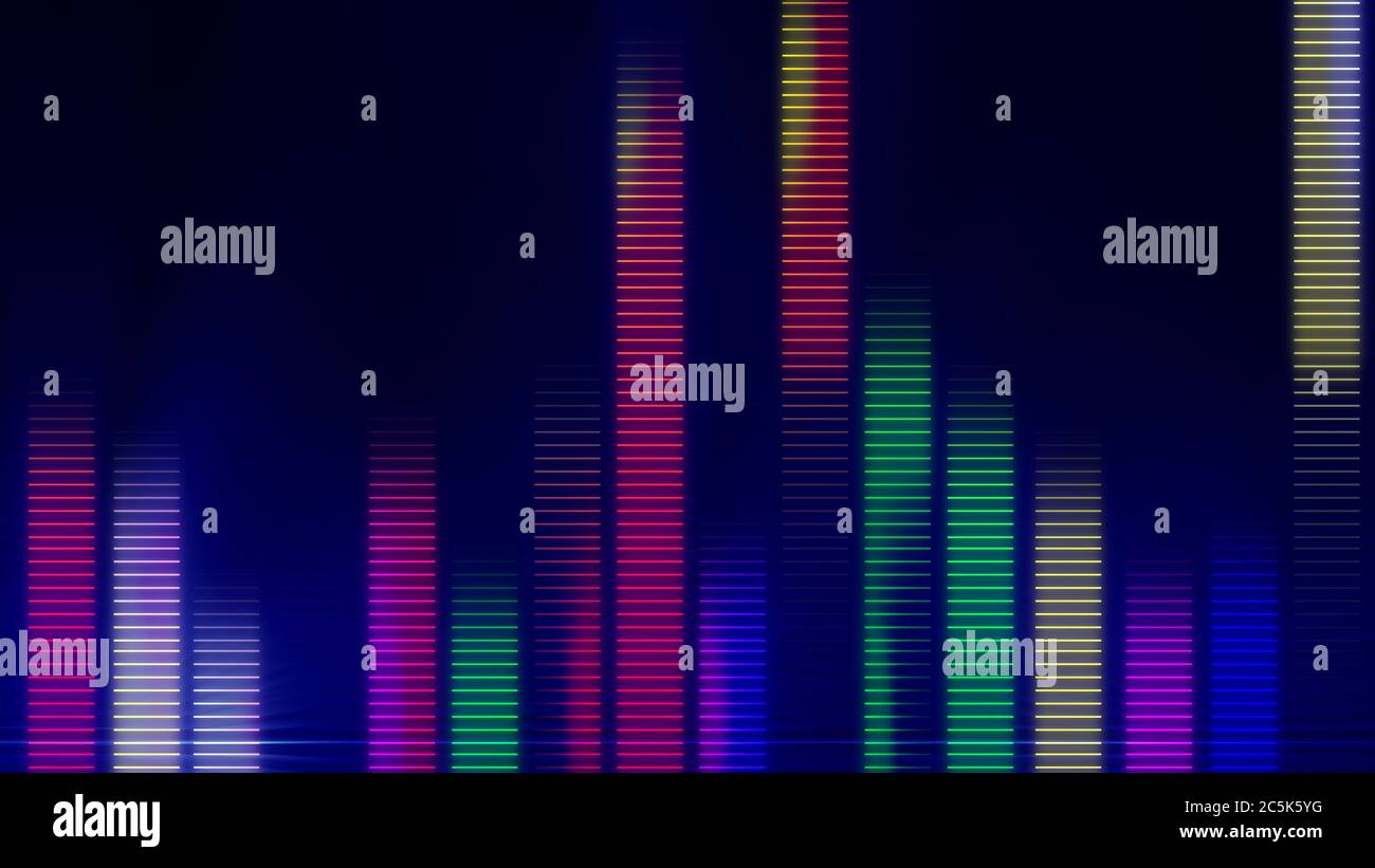 levels vu audio led level meter color Stock Photo - Alamy