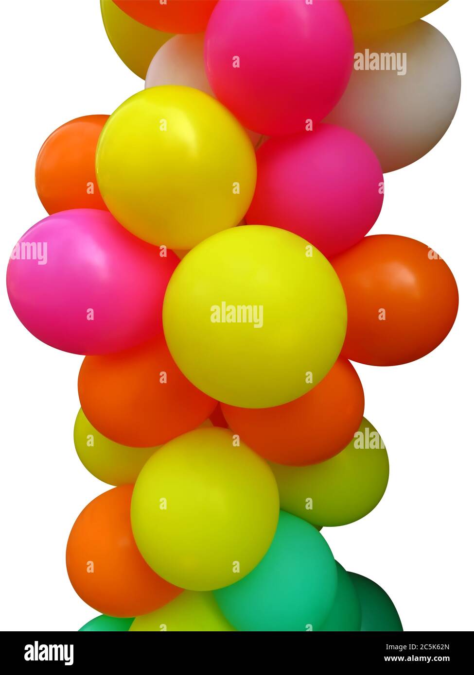 Set of colored balloons isolated on white. Clipping Path included Stock ...