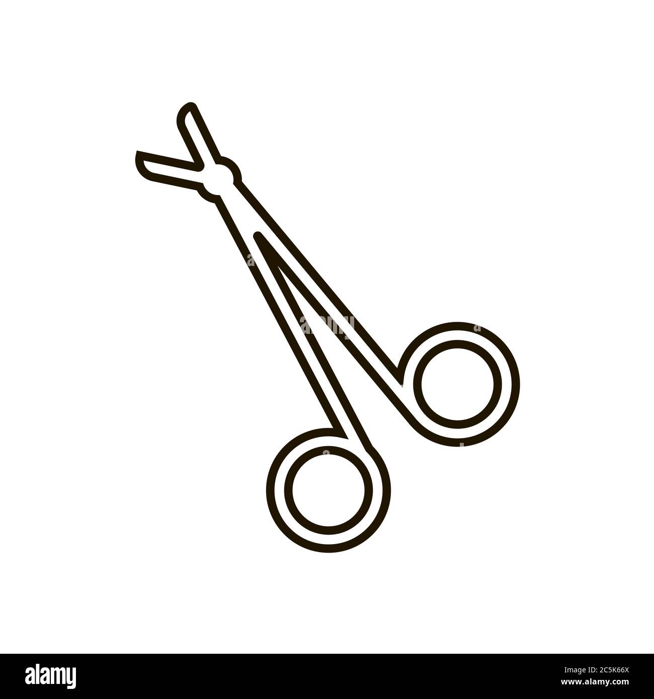Medical scissors icon in trendy flat style isolated on white background ...