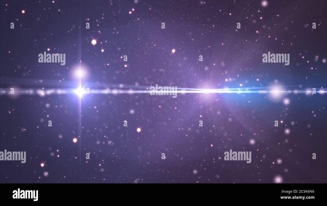cosmos stars light lens ray flare particle Stock Photo - Alamy