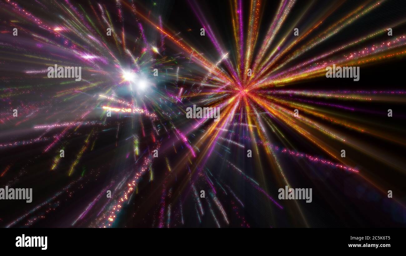 fireworks fire explosion light at night sky Stock Photo - Alamy