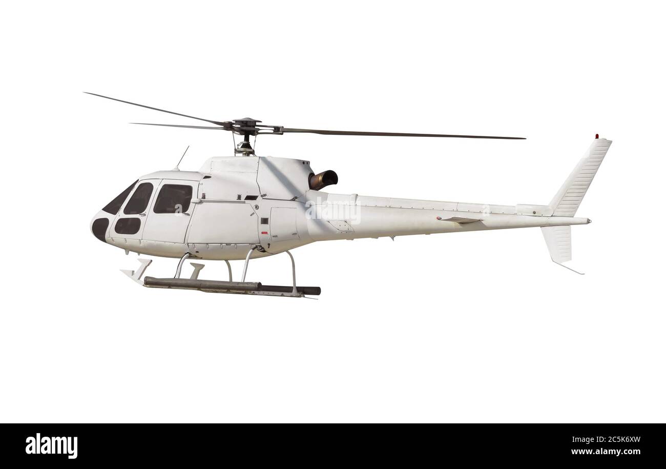 Helicopter isolated on white. Photo with clipping path Stock Photo - Alamy