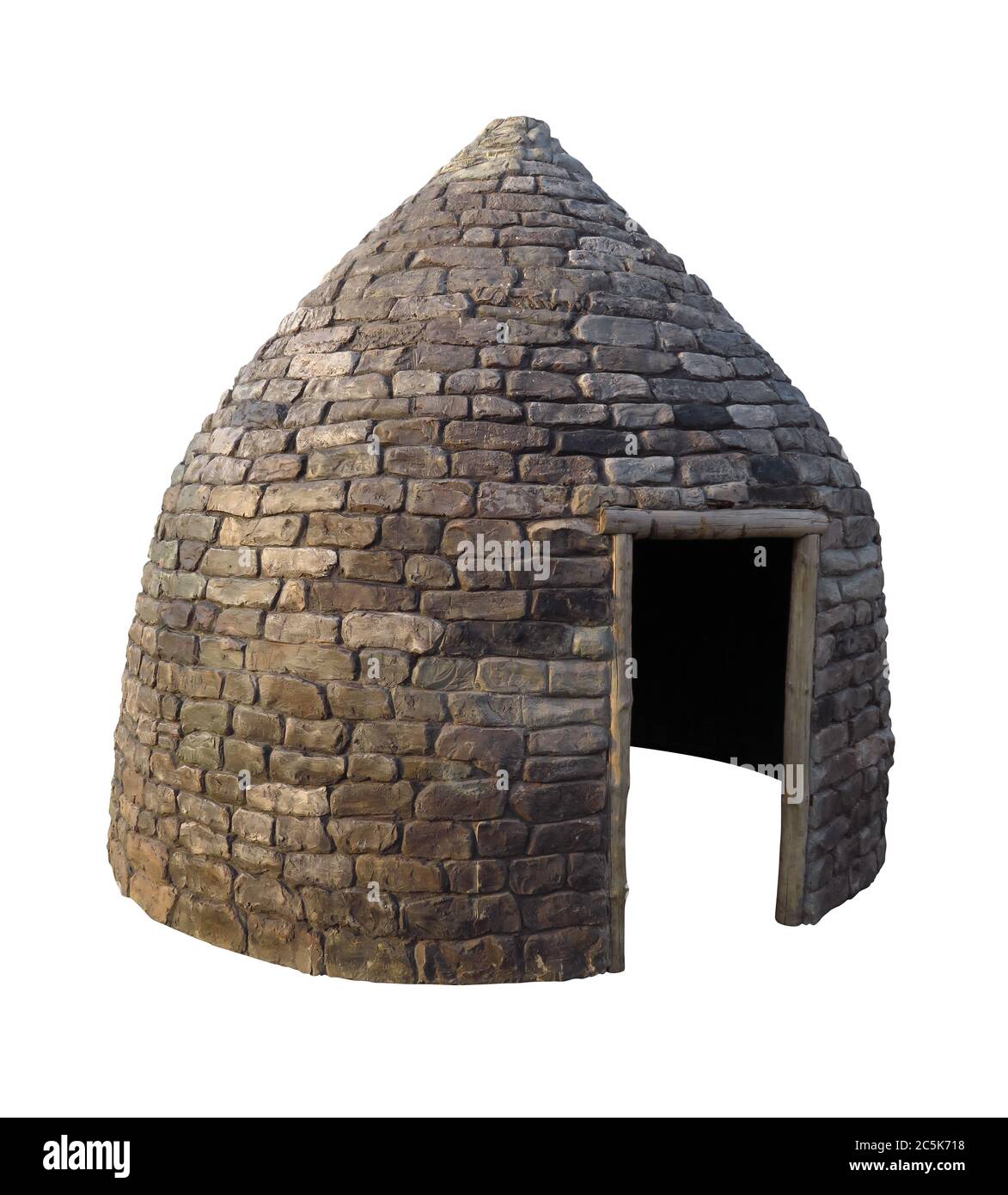 Kazakh stone yurt isolated on white with Clipping Path Stock Photo - Alamy