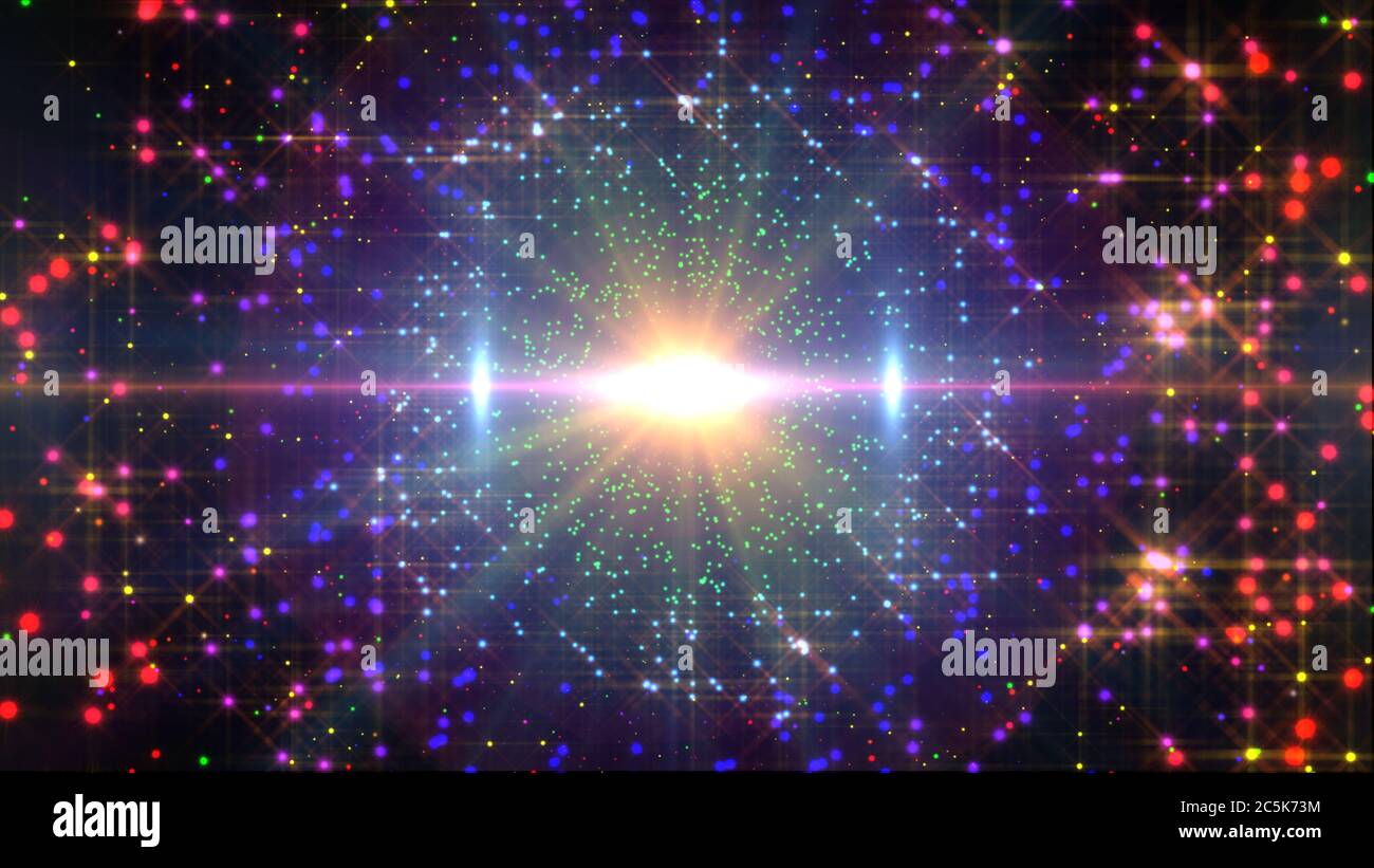 color stars in space, star ray light particle Stock Photo - Alamy