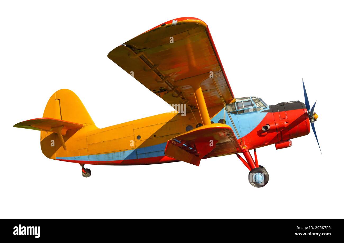 Scale model of old soviet aircraft. Photo with clipping path Stock ...