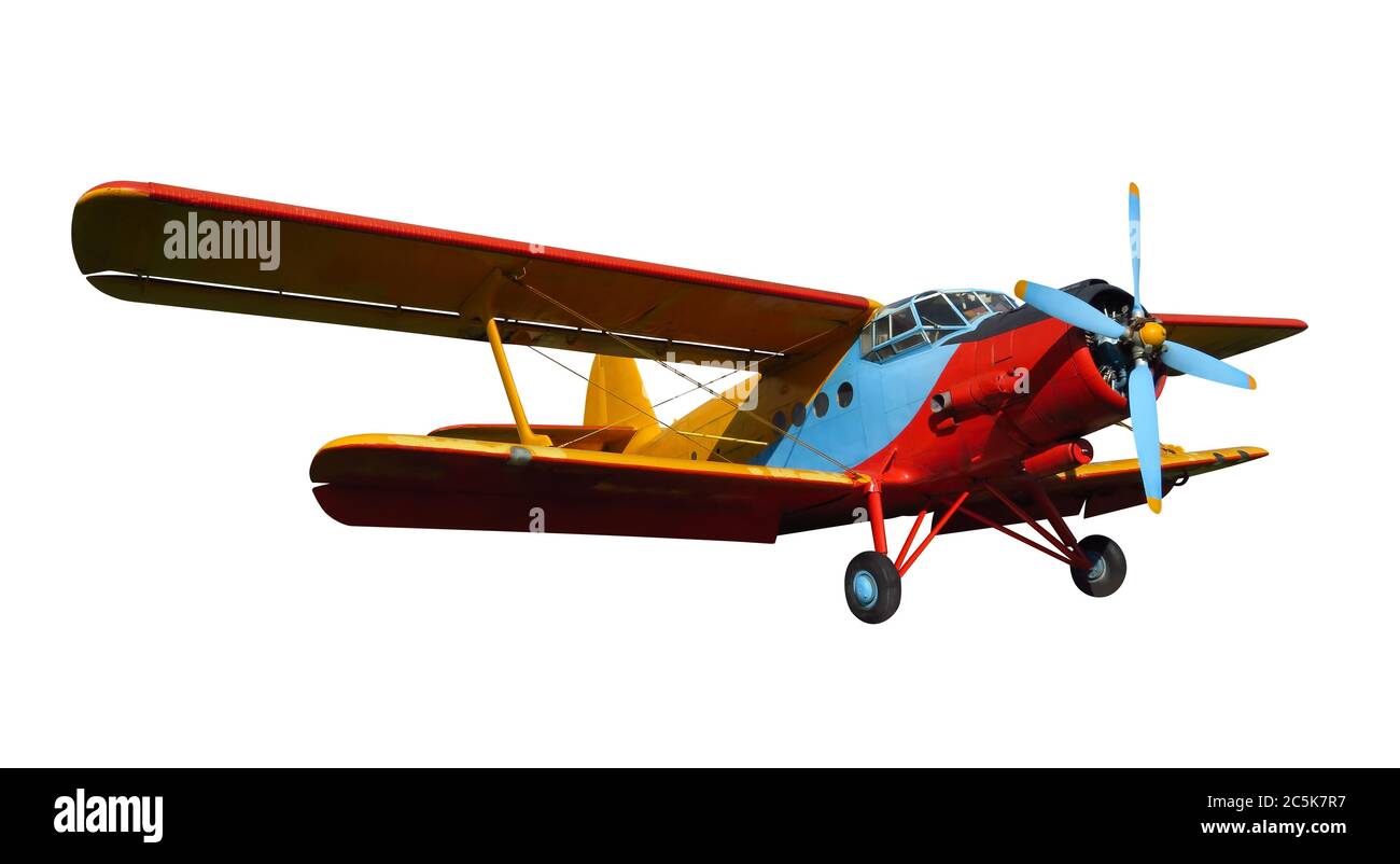 Scale model of old soviet aircraft. Photo with clipping path Stock ...